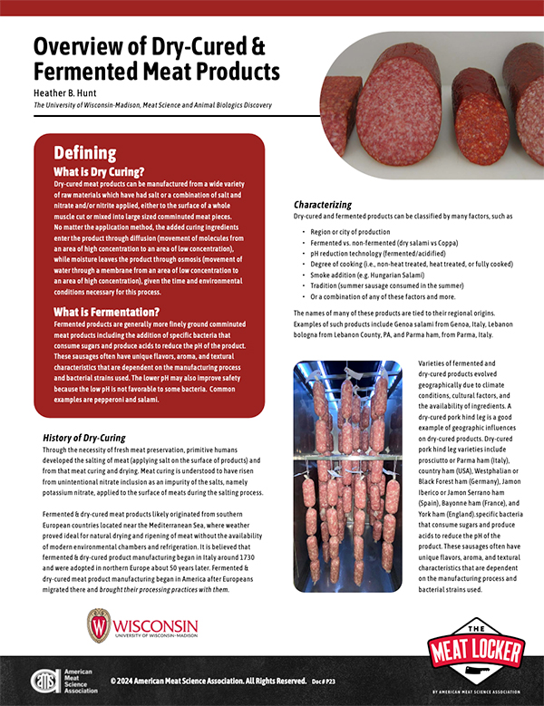 Dry-cured and Fermented Meat | The Meat Locker